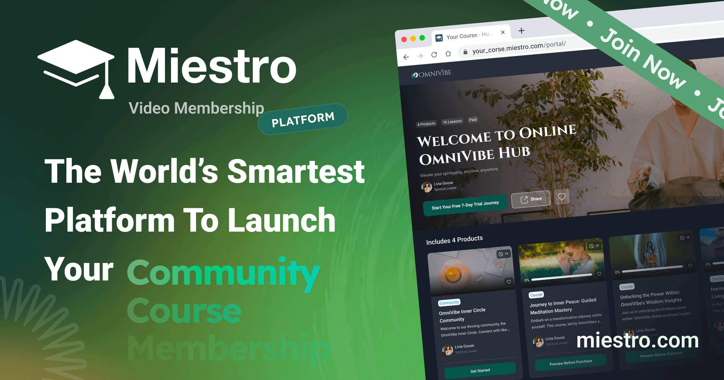 Miestro:The Ultimate Video and Course Membership Platform For Creators